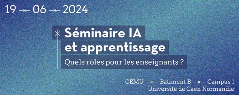 Séminaire « IA et apprentissage » : aller plus loin · CEMU - Pédagogie, accompagnement & innovation
